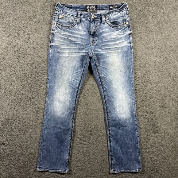 Salvage | Jeans | Salvage Jeans Mens 33r Blue Mayhem Straight Fit Dark ...